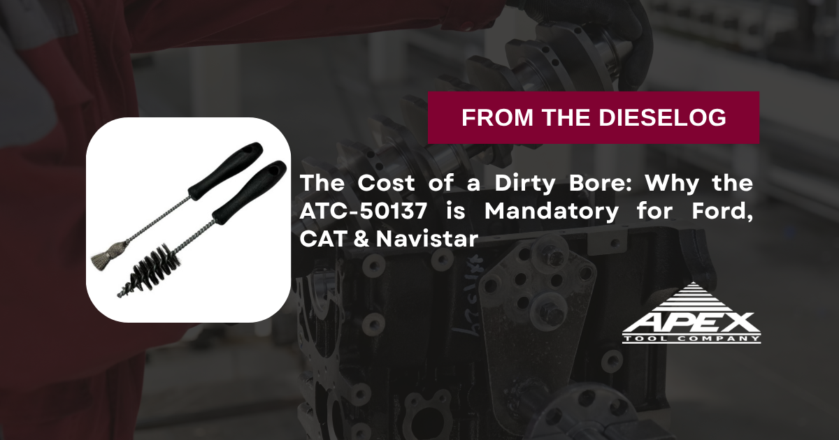 ATC-50137 Injector Bore Brush Kit | CAT, Navistar, Ford 7.3L